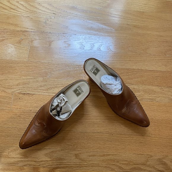 FRYE AND CO. | Shoes | Womens Frye Stacked Heel Mules New Phoenix Mules ...